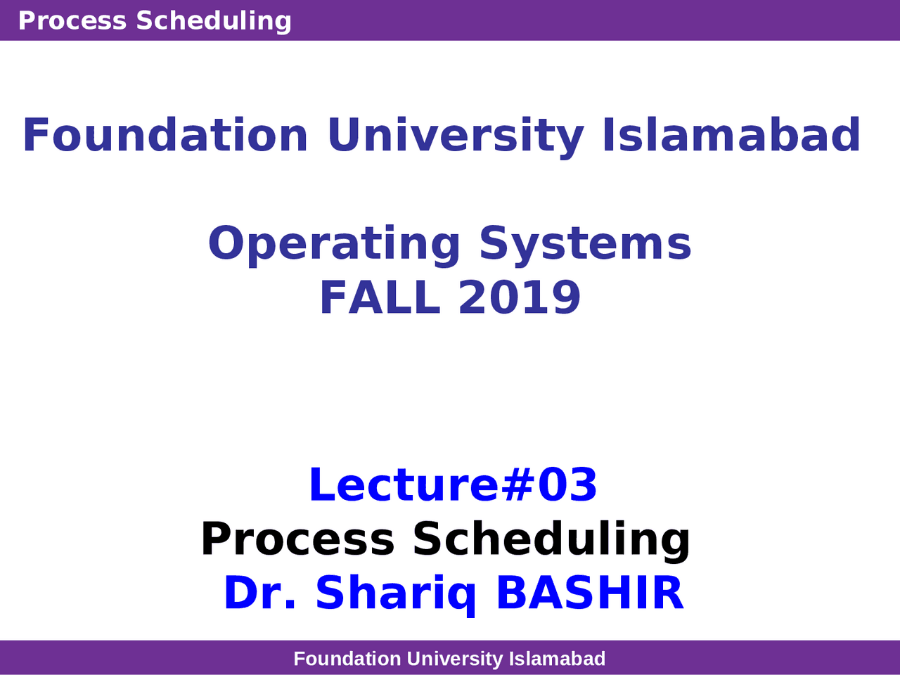 Os Lectures Slides Which Include Processesthreadsprocessscheduling