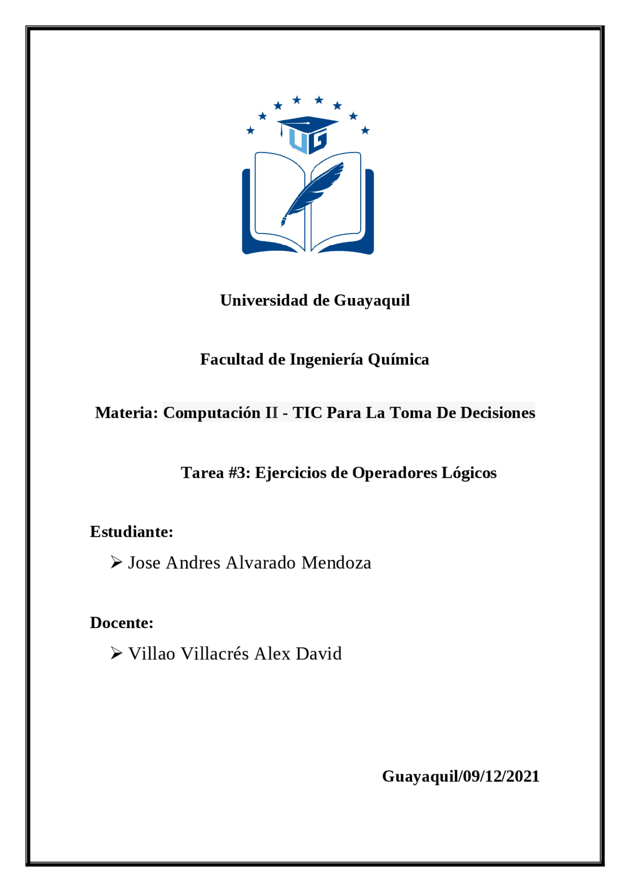 Ejercicios De Logica Ejercicios De Computación Aplicada Docsity