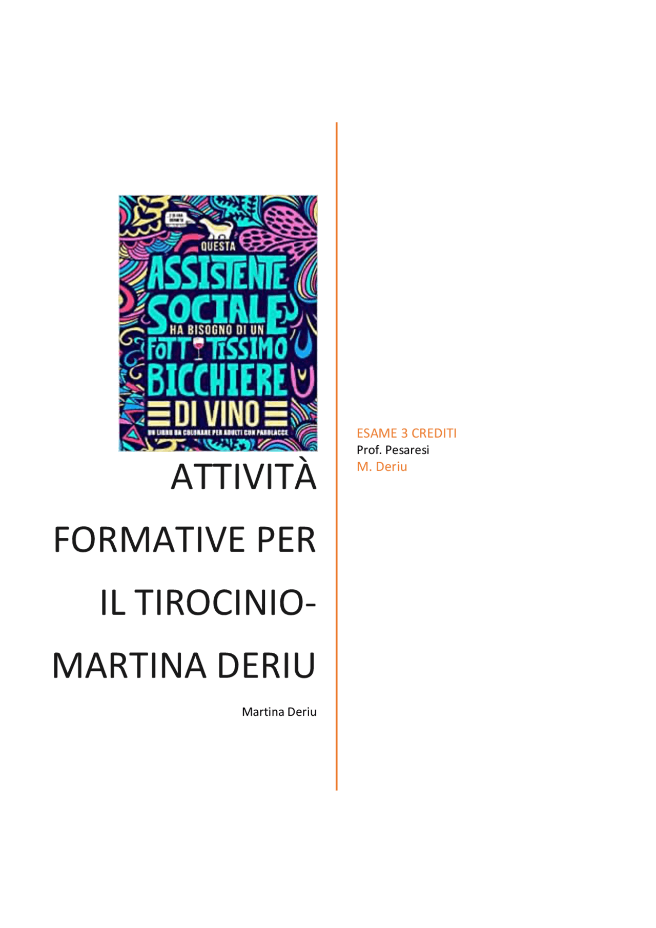 Attività Formative Del Tirocinio Docsity