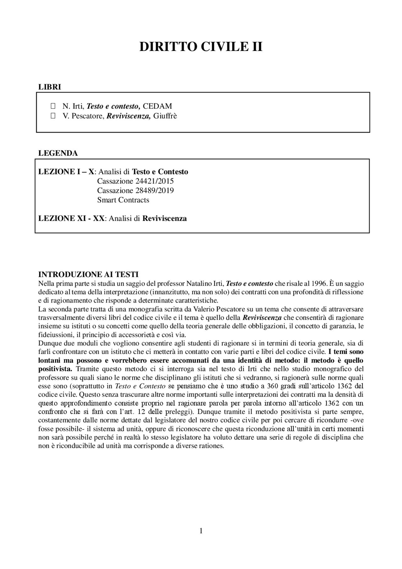 Diritto Civile Ii Tutte Le Lezioni Docsity