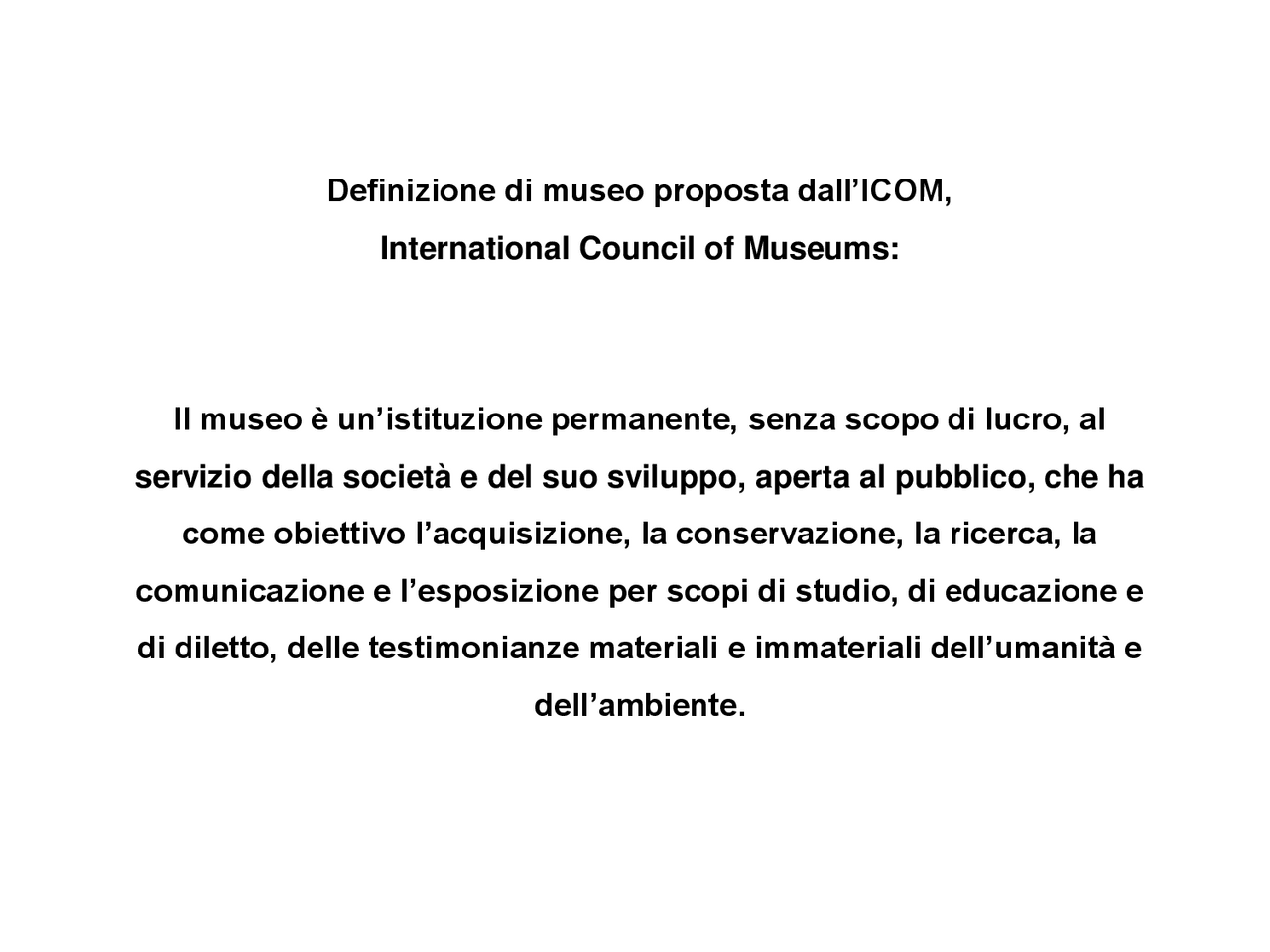 Museologia Slides Riassuntive Docsity