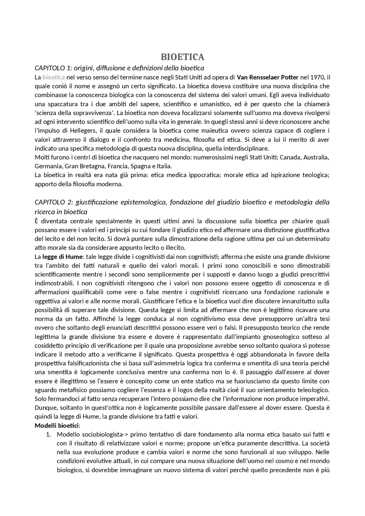 Manuale Di Bioetica Volume I Docsity