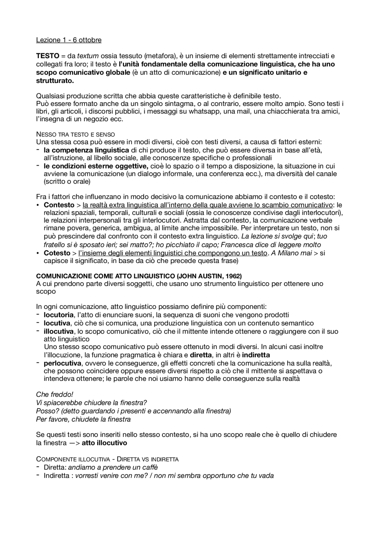 Appunti Tecniche Espressive Dellitaliano 2 Anno 1 Semestre Docsity