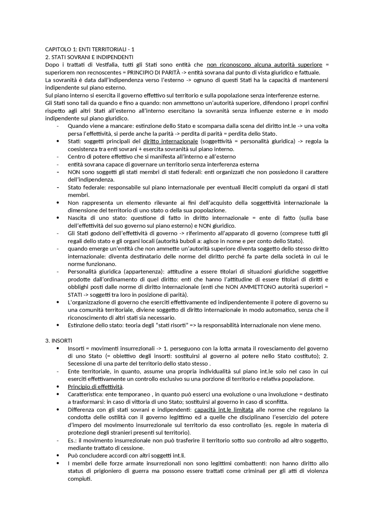 Sintesi Libro Di Diritto Internazionale Docsity
