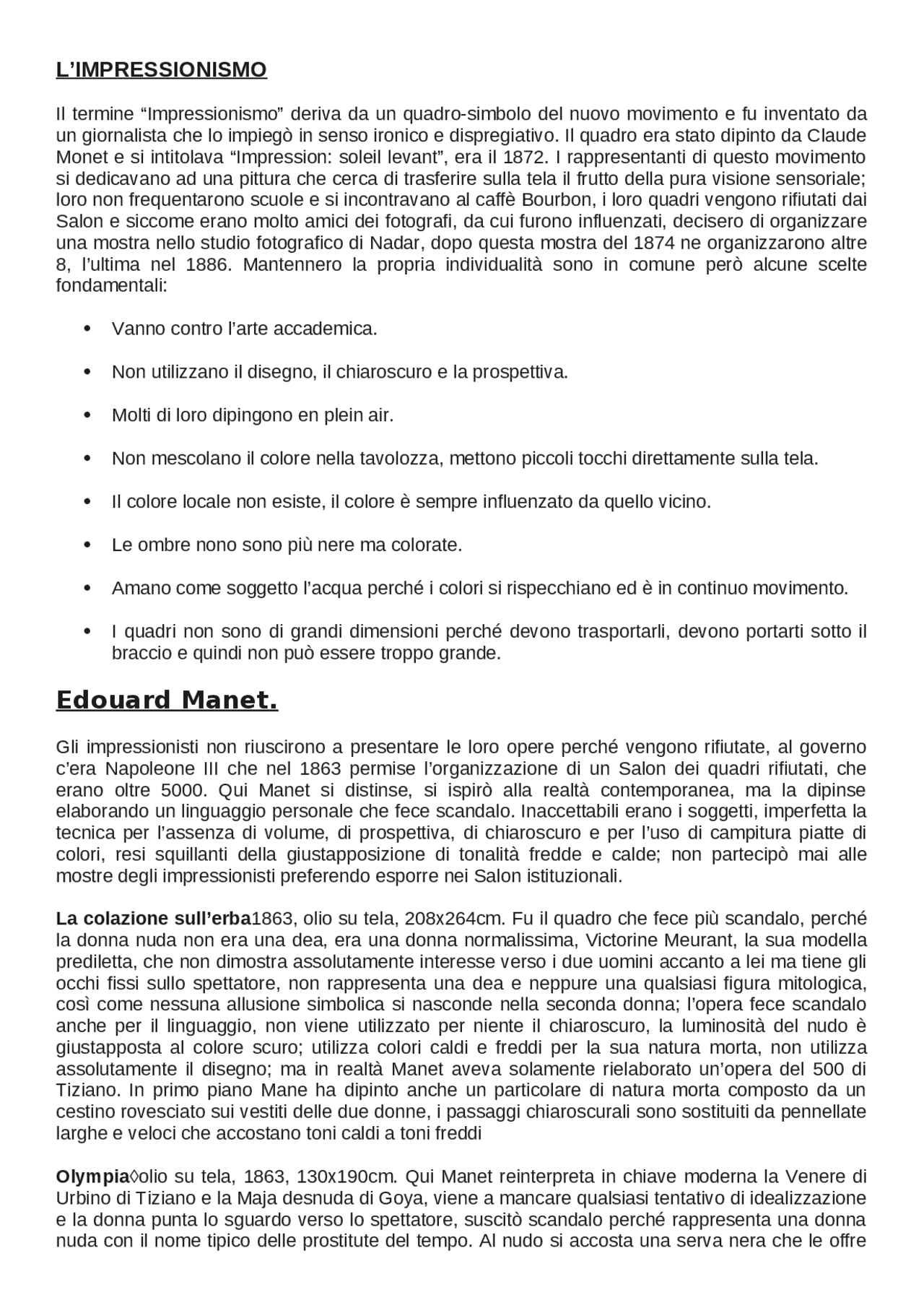 L'impressionismo.docx L'impressionismo.docx - Docsity