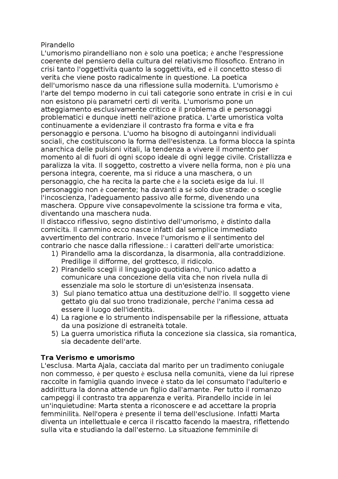 Luigi Pirandello Docsity