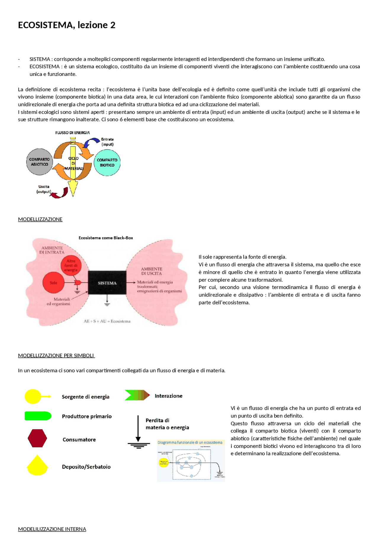Riassunto Del Capitolo Ecosistema Docsity
