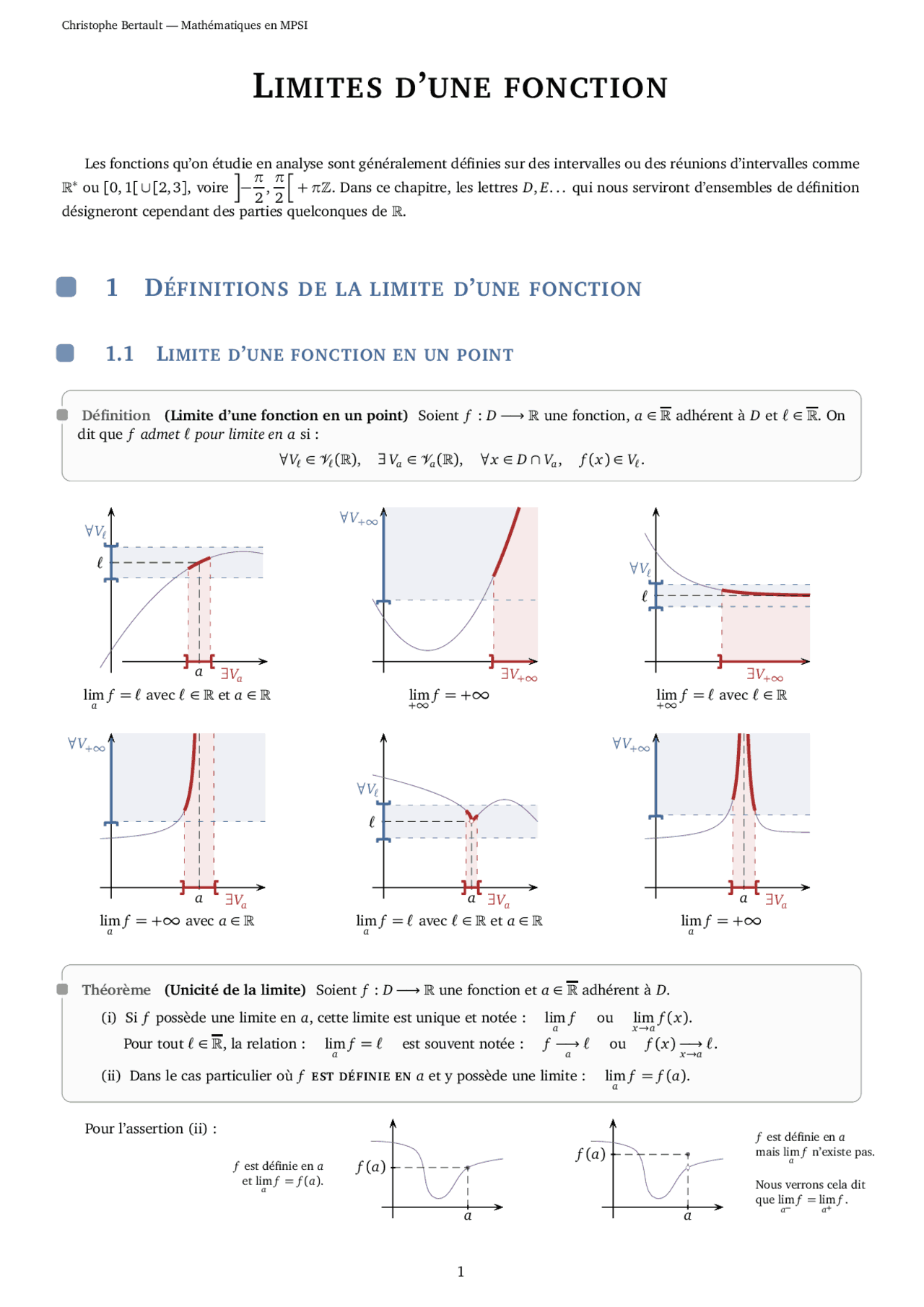 Le théorème de la limite monotone - Docsity