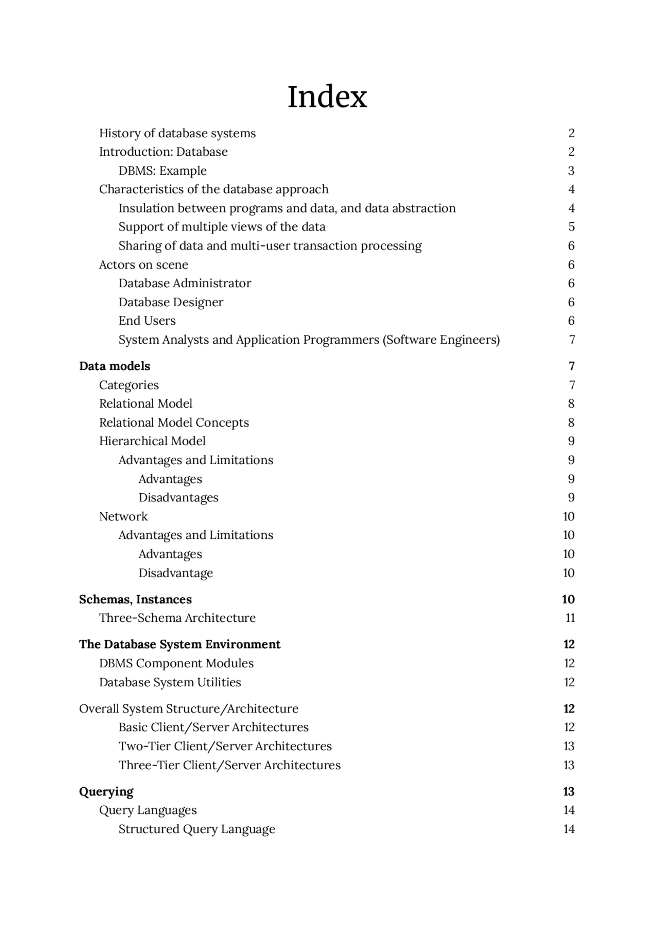 Database Systems Concepts And Architecture Docsity