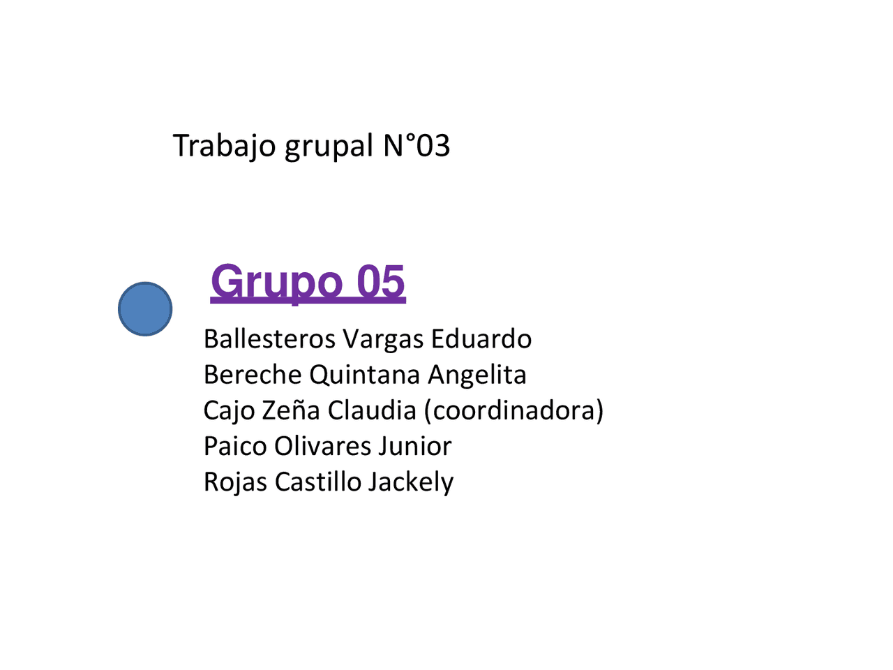 Practica Calificada Numero 3 Final Exercices De Recherche