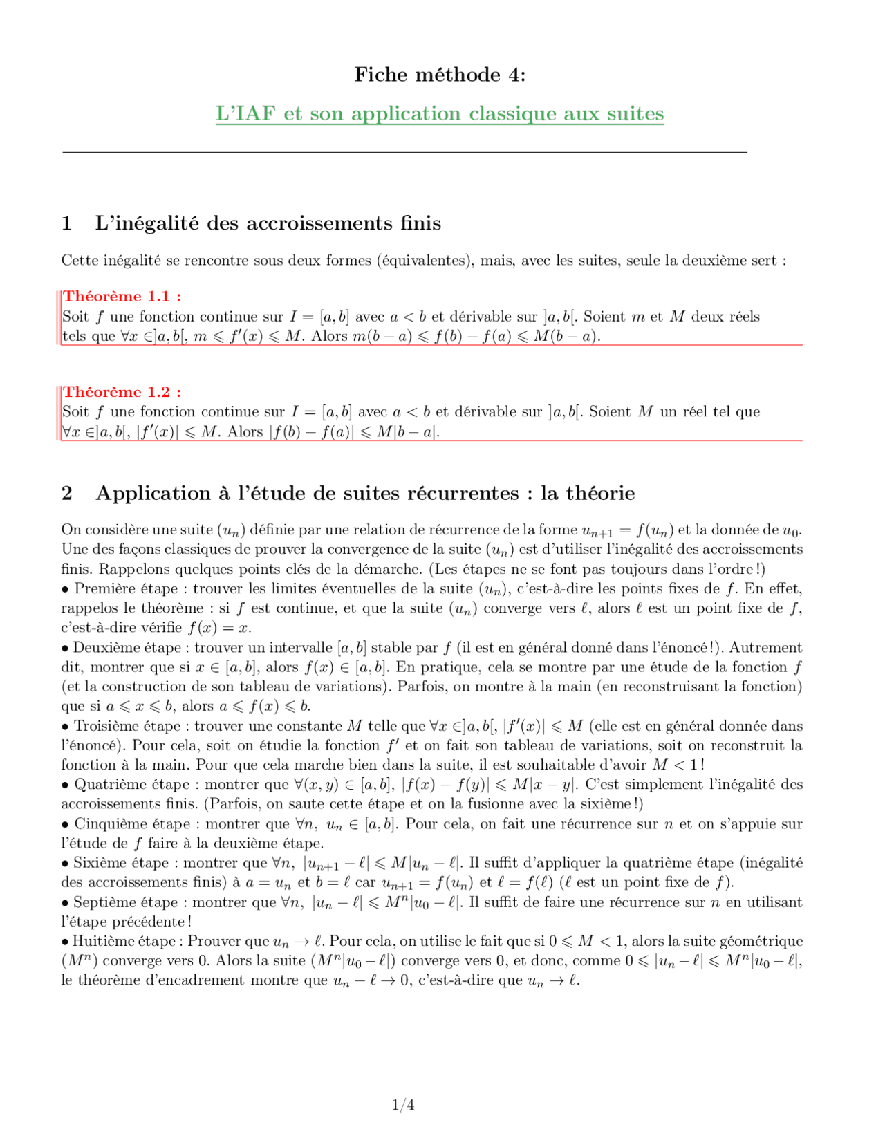 Théorème de l'inégalité des accroissements finis (IAF) | Résumés ... Théorème de l'inégalité des accroissements finis (IAF) | Résumés ...