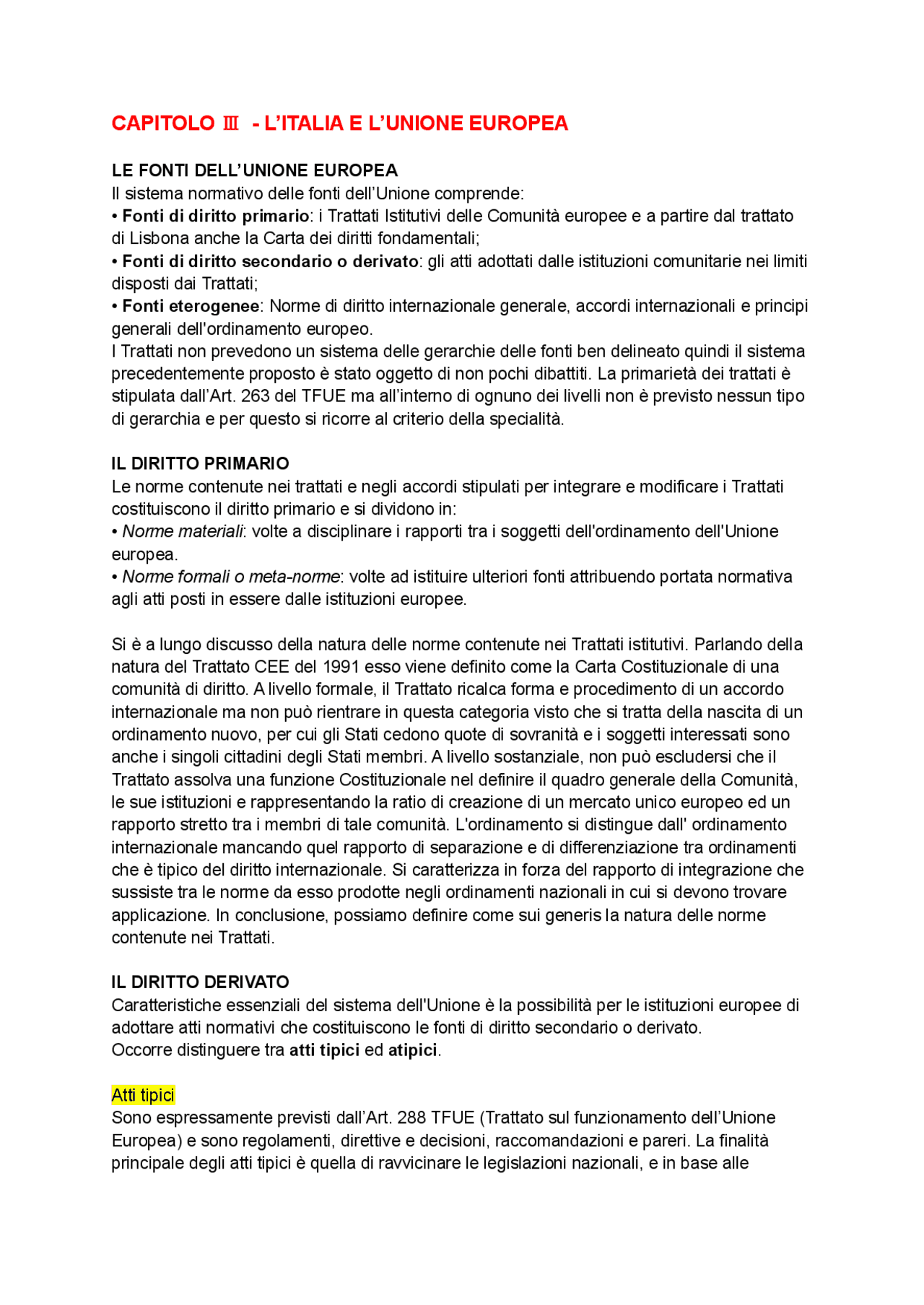 Capitolo 3 Diritto Pubblico Modugno Docsity