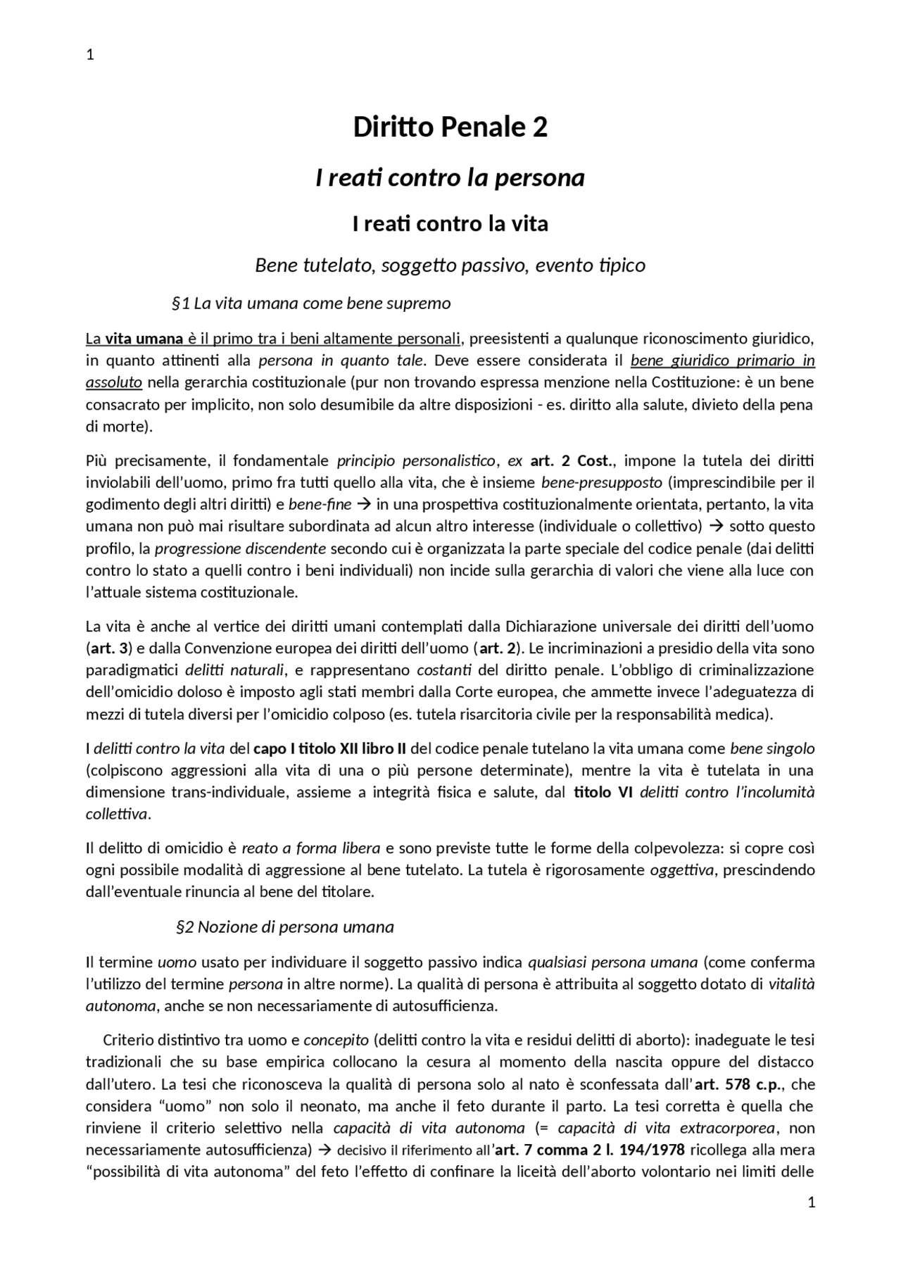 Riassunti Diritto Penale Ii Docsity