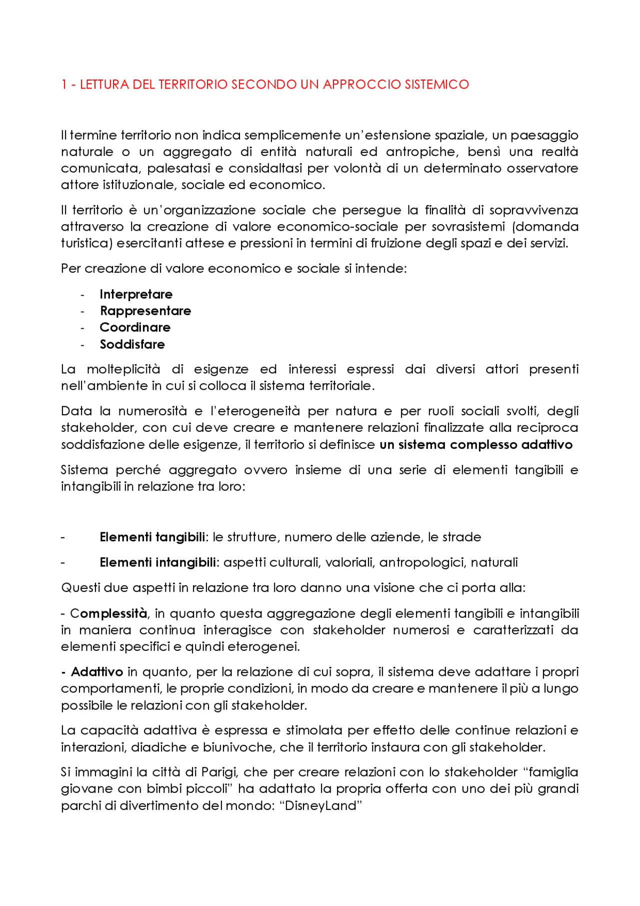 Destination Management Appunti Video Lezioni 1 Di 3 Docsity