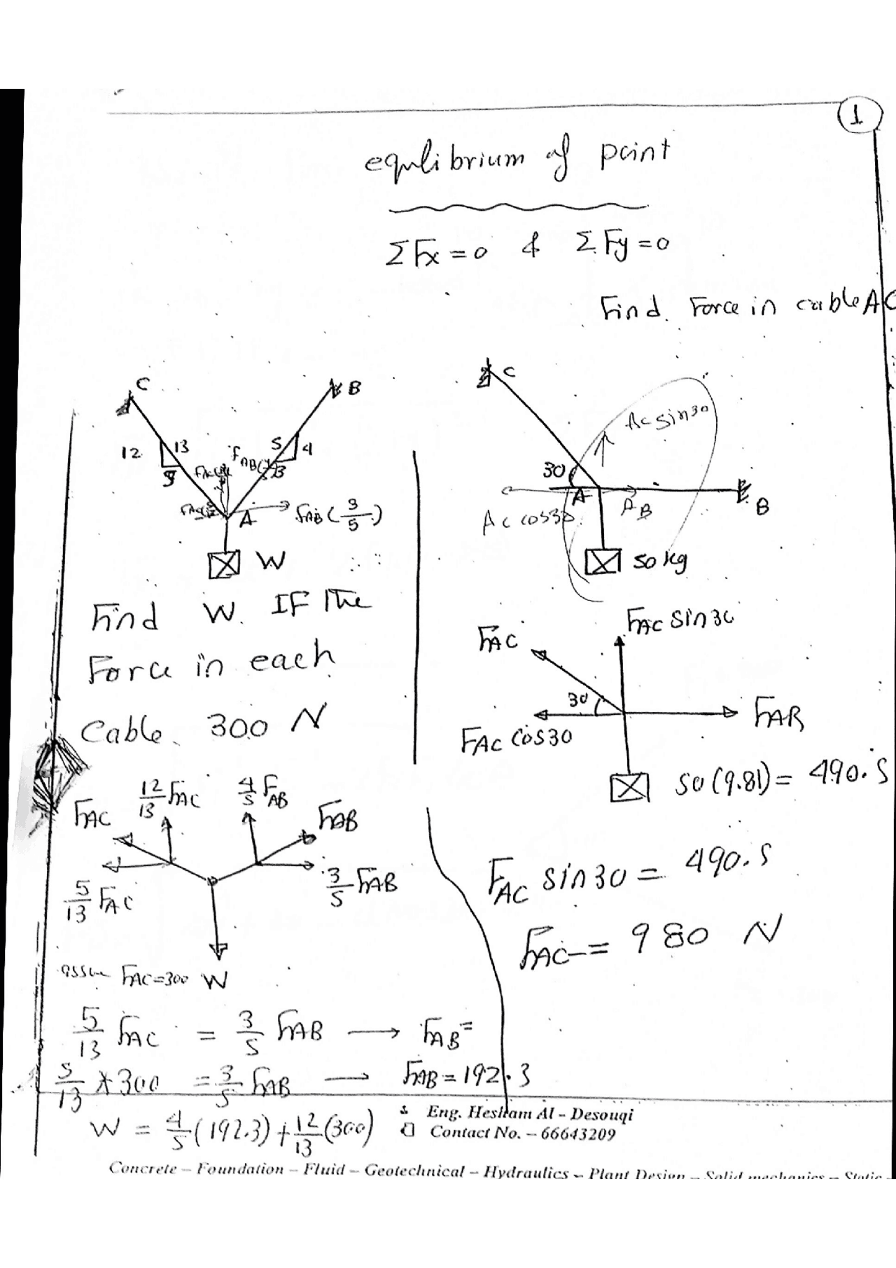 Civil Engineering Structure Analysis Docsity