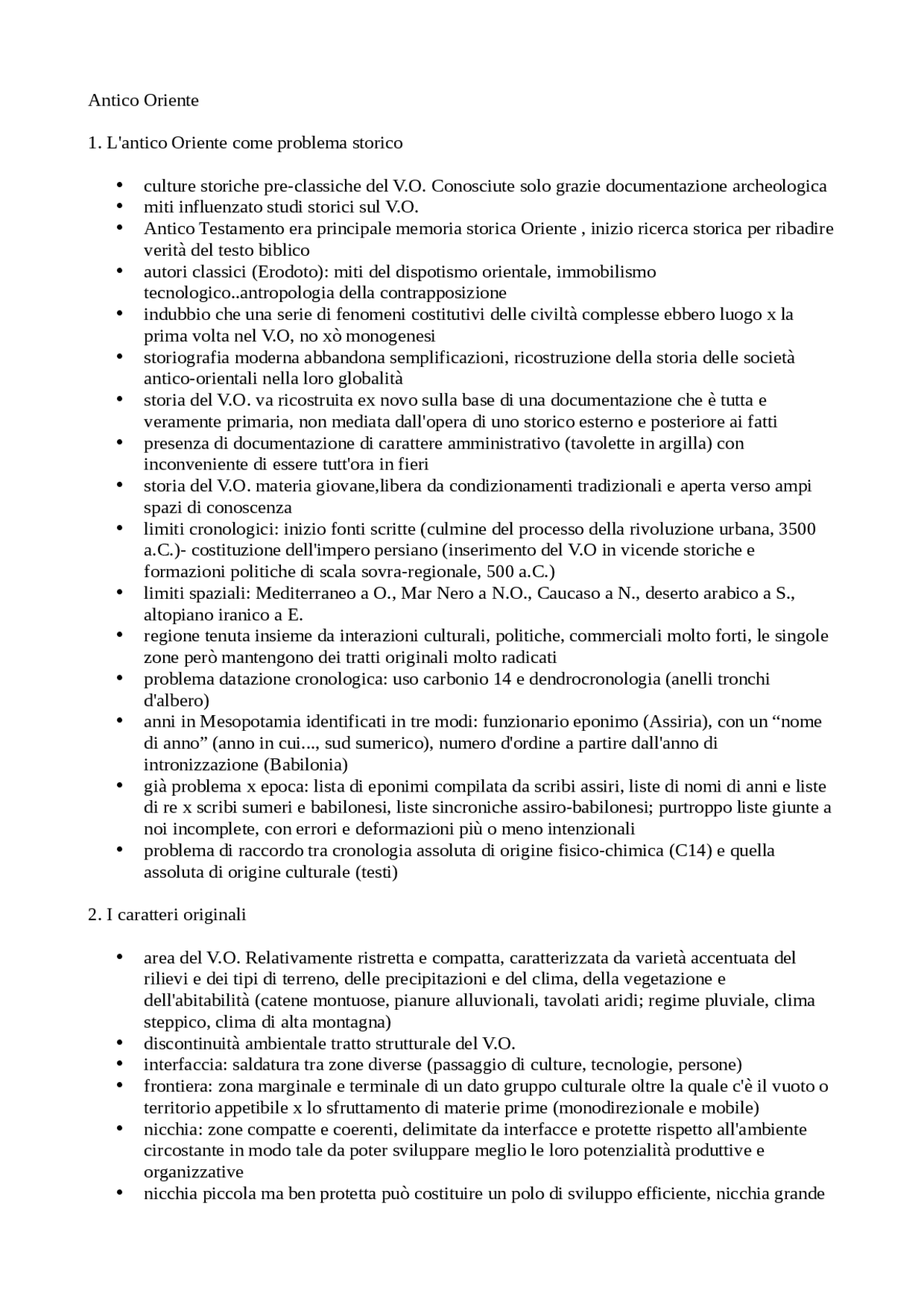 Antico Oriente Riassunto Manuale Docsity