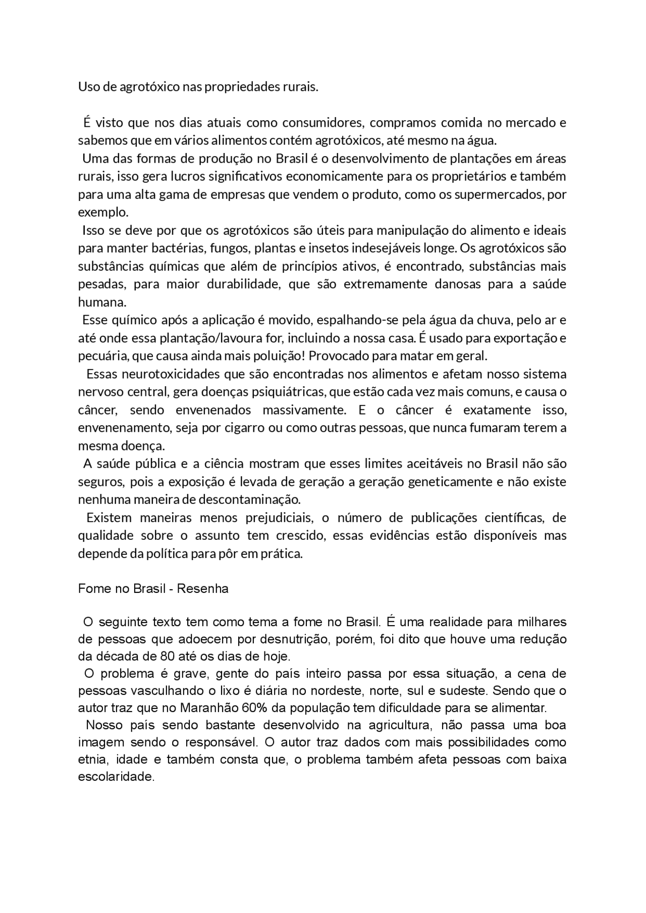 Texto Dissertativo Argumentativo Resenha Docsity