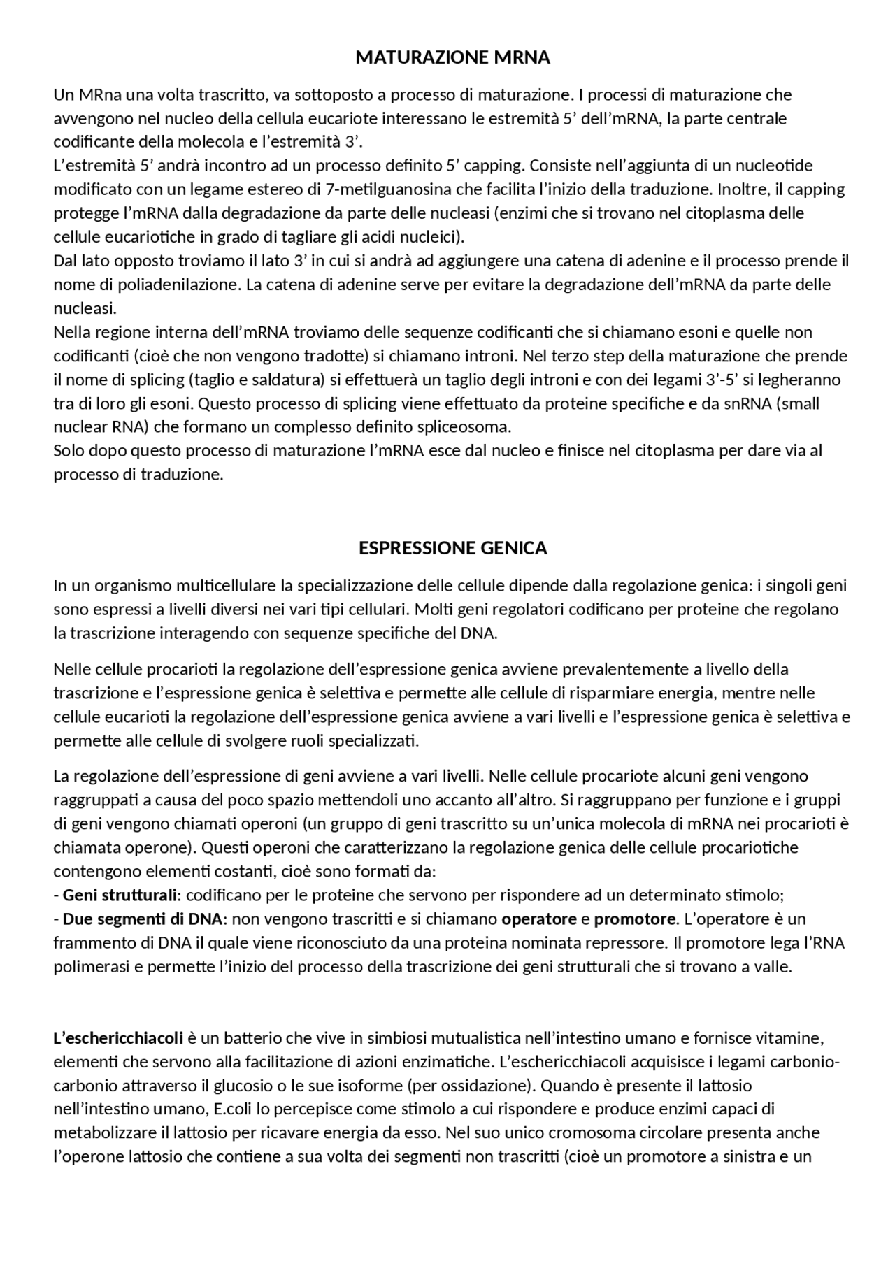 Riassunto Libro Solomon Biologia Docsity