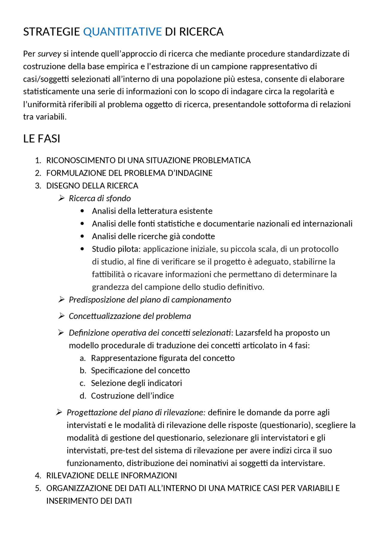 Strategie Quantitative Di Ricerca Docsity