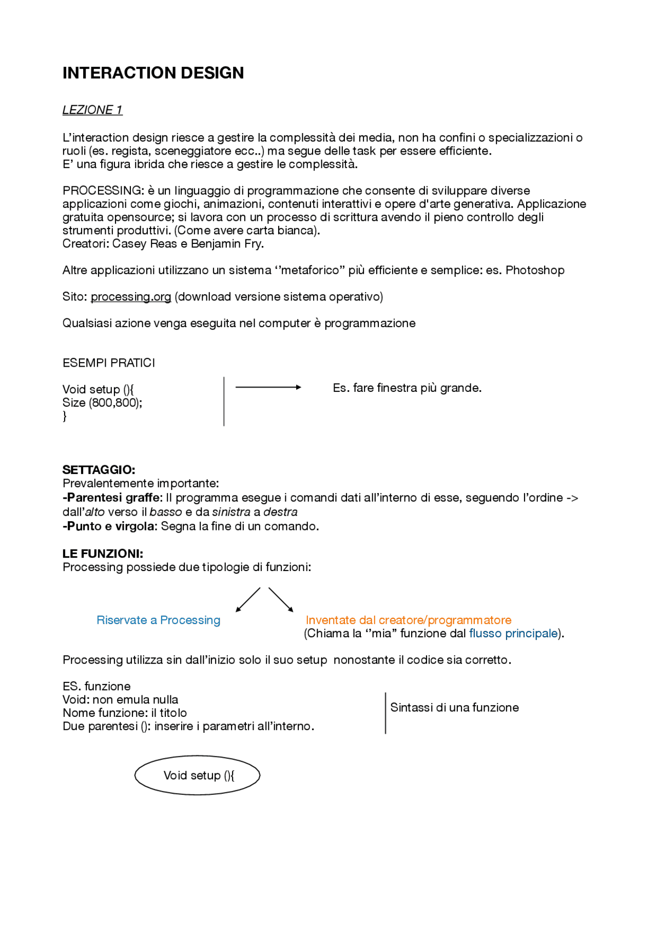 Interaction Design E Lutilizzo Di Processing Docsity