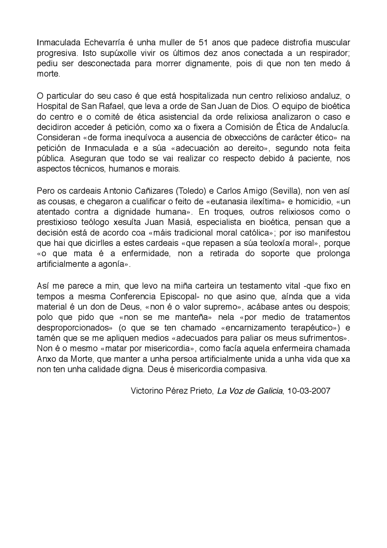 Sobre A Eutanasia Para Facer Un Comentario Critico Ejercicios De