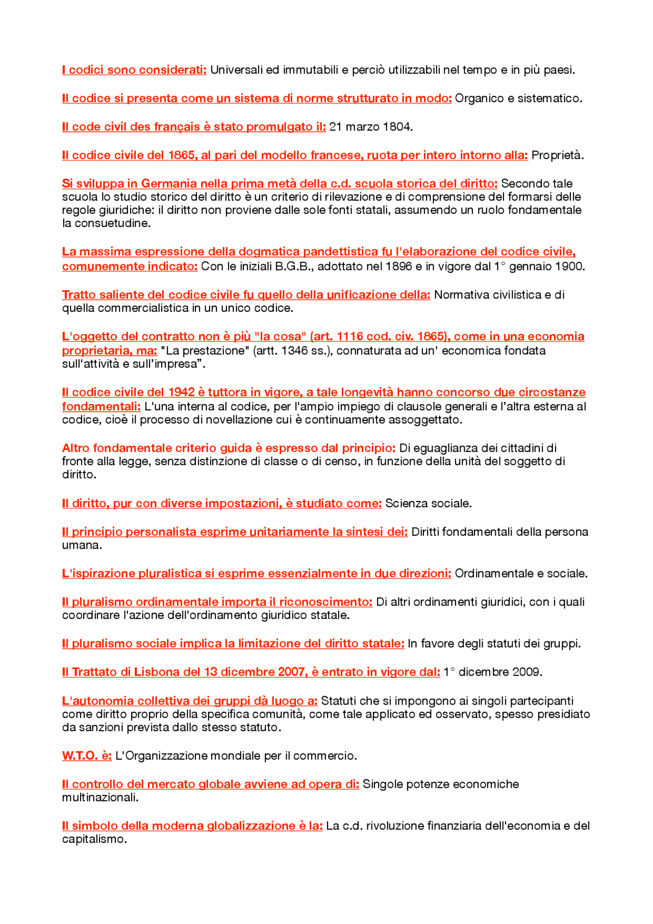 Test Di Diritto Privato Docsity