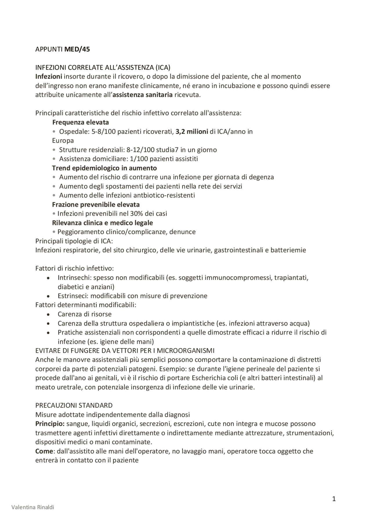 Scienze Della Prevenzione Profssa Destrebecq Docsity