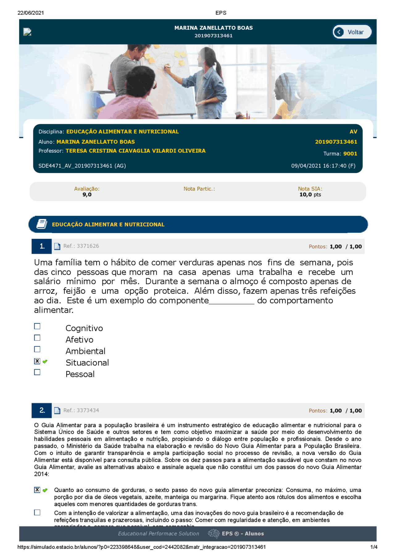 Educação Alimentar Nutrição Docsity