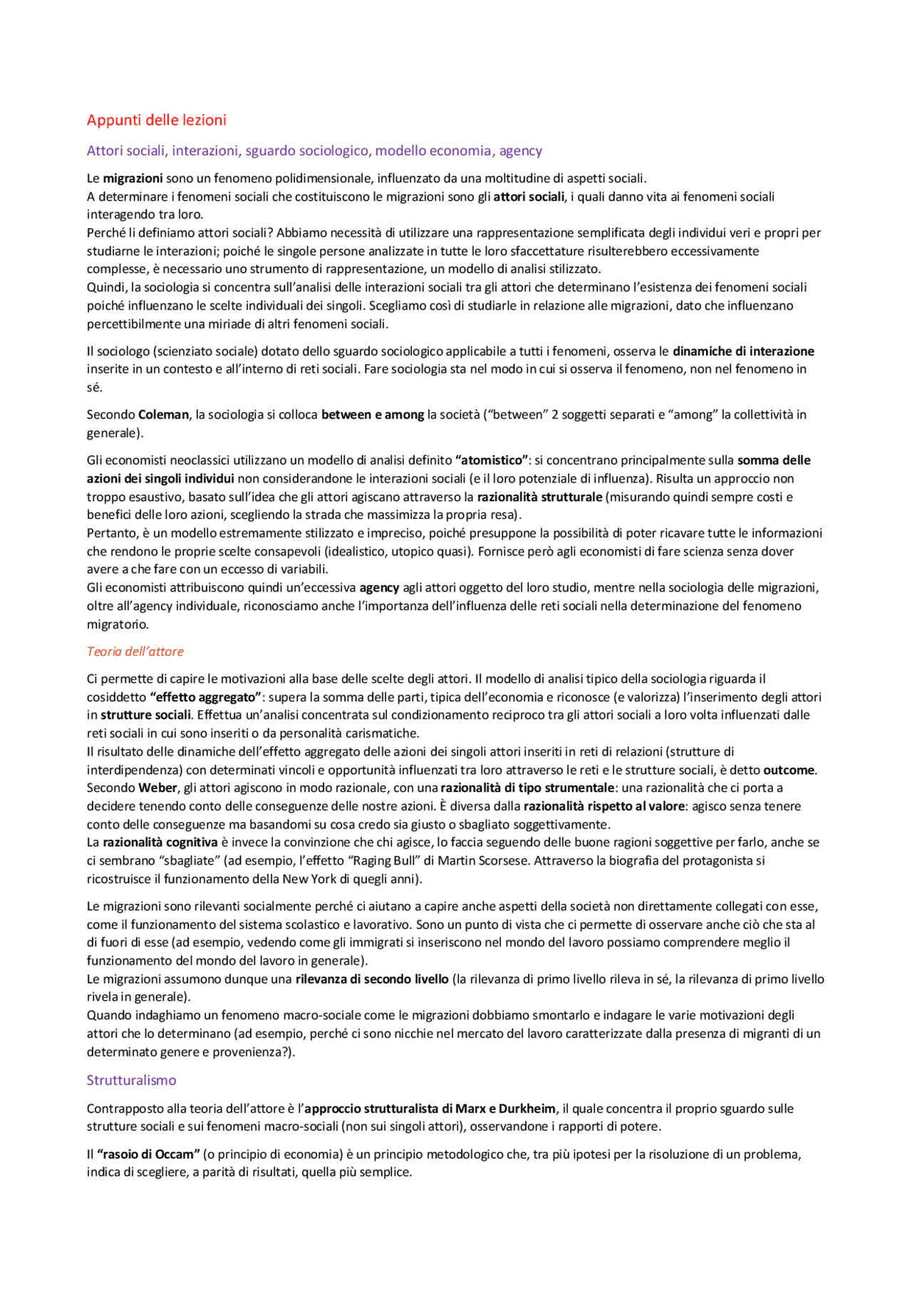 Appunti Sociologia Delle Migrazioni Docsity
