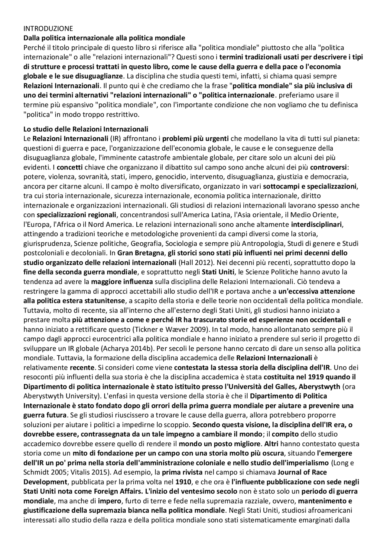 Riassunto E Traduzione Capitoli 1 13 The Globalization Of World