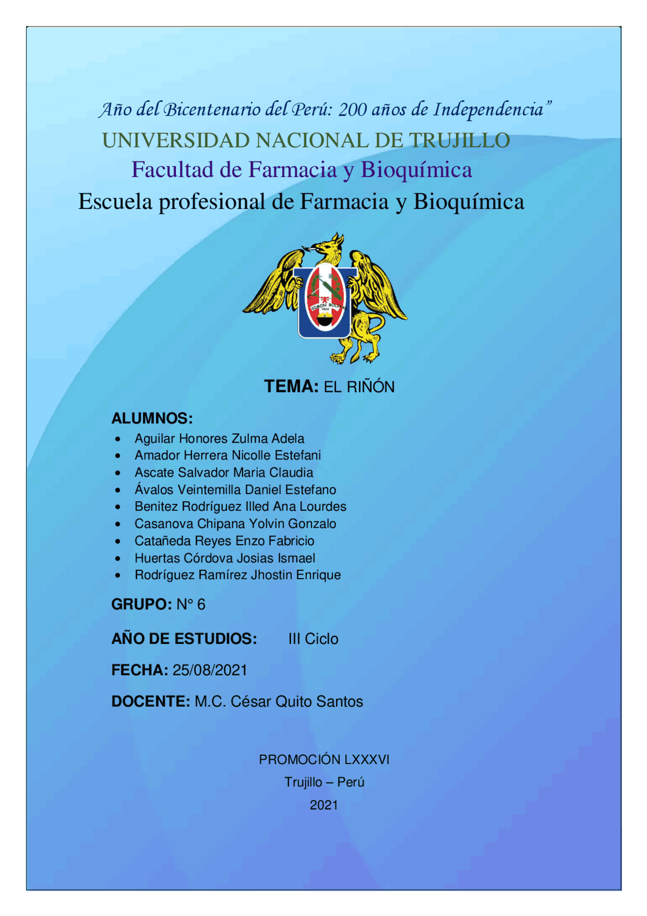 Informe De AnatomÍa Humana Docsity