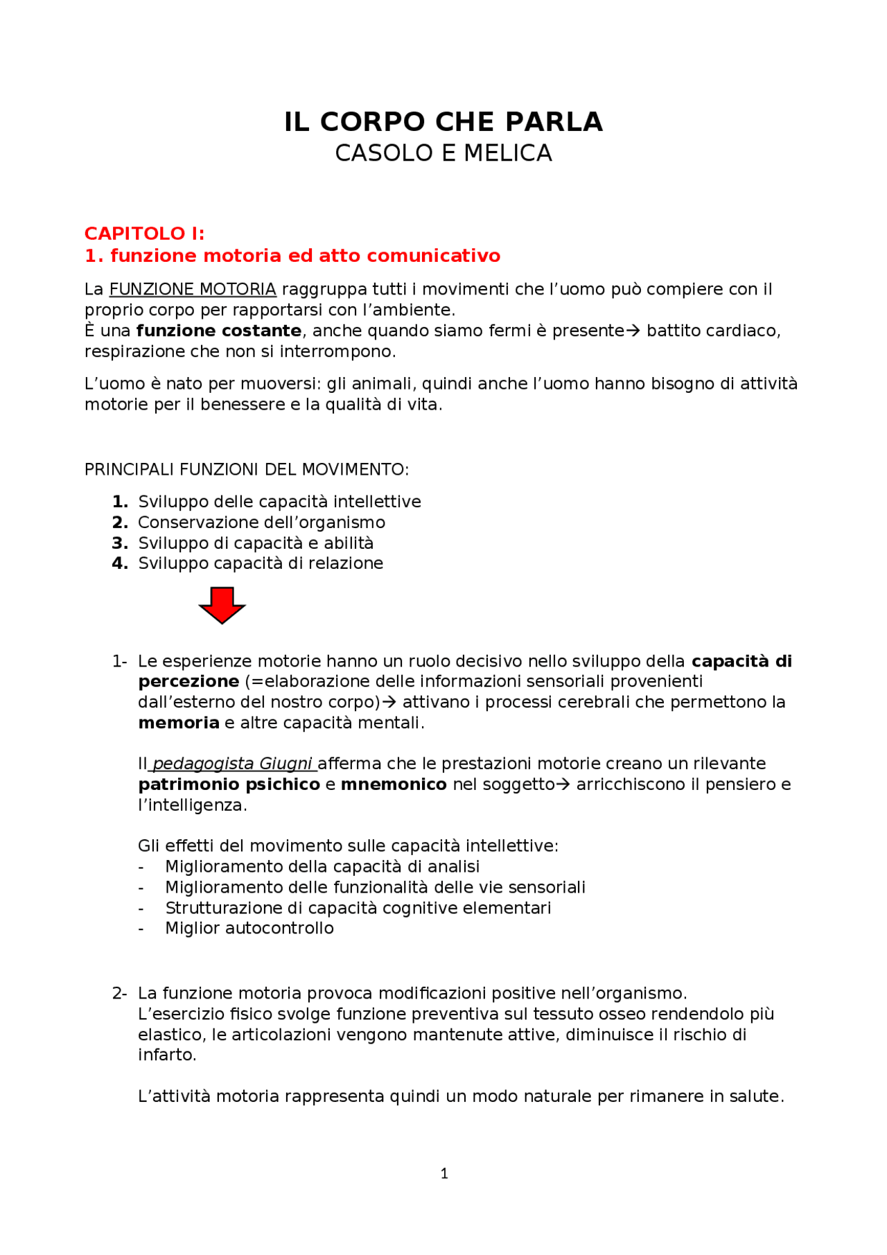 Riassunto Libro Di Didattica Delle Attivita Motorie Docsity