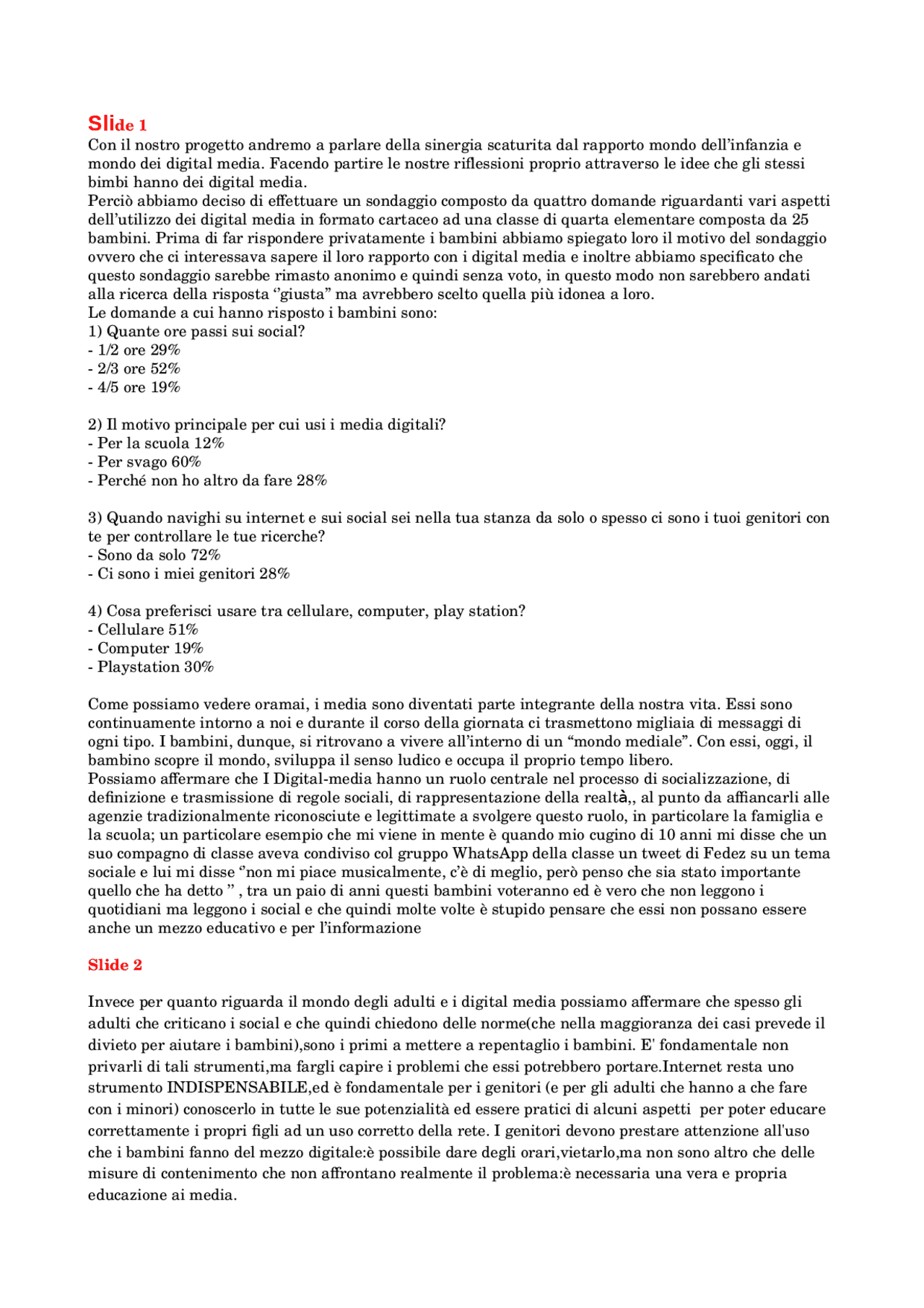 Infanzia E Digital Media Docsity