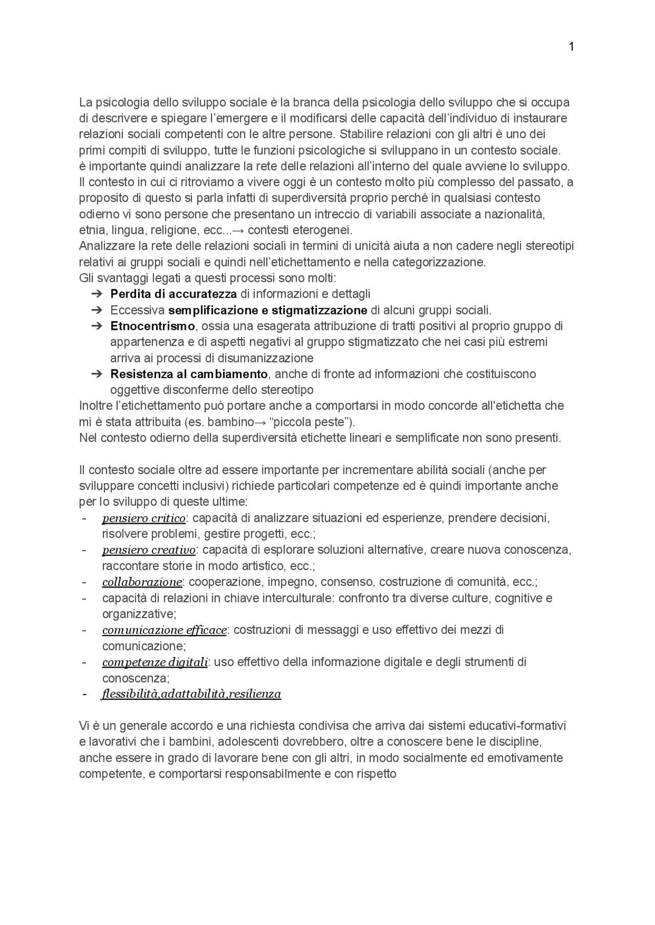 Appunti Psicologia Dello Sviluppo 2021 2022 Santilli Docsity