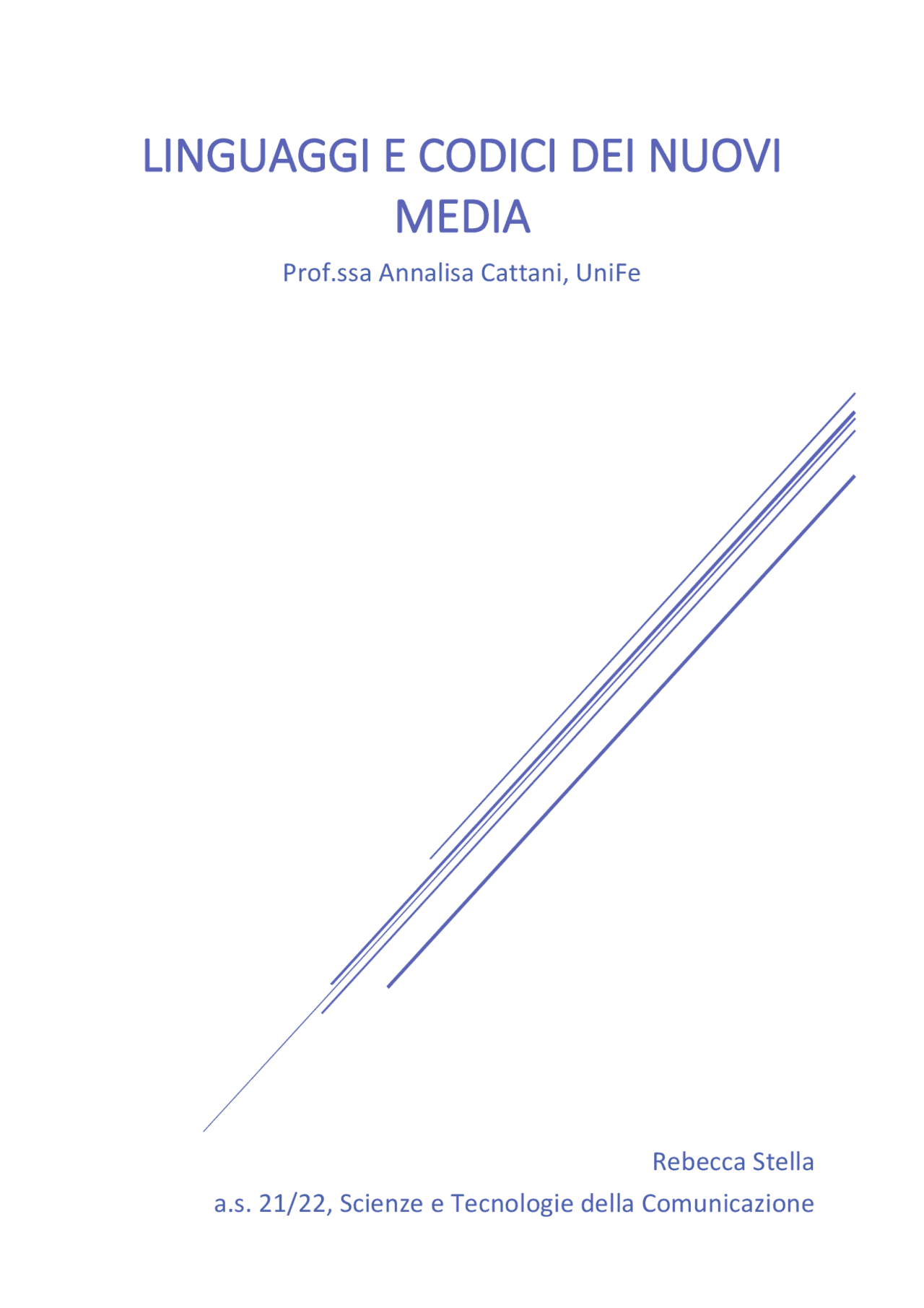 Appunti Linguaggi E Codici Dei Nuovi Media Docsity