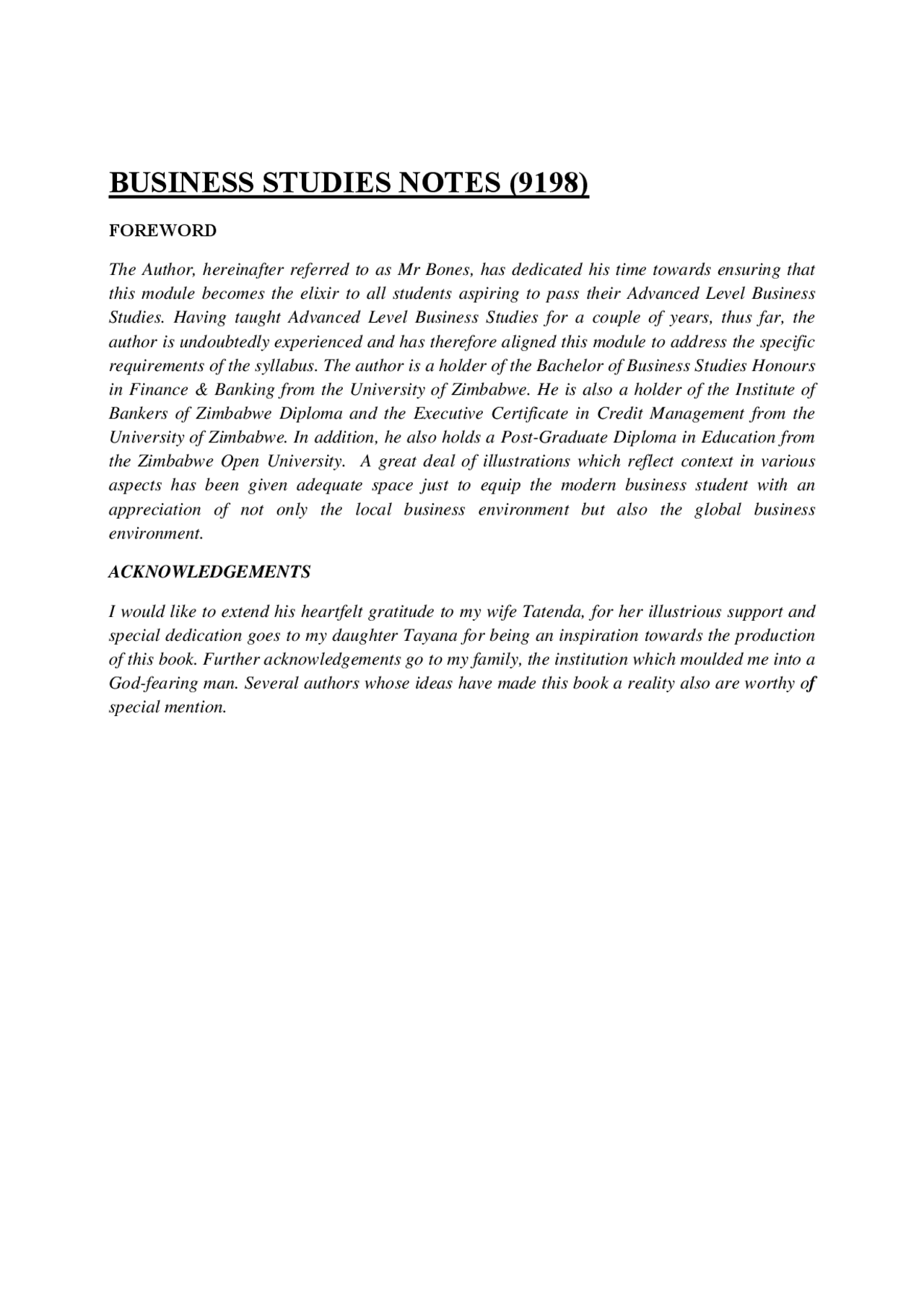 A level business study pack notes | Study notes Business | Docsity