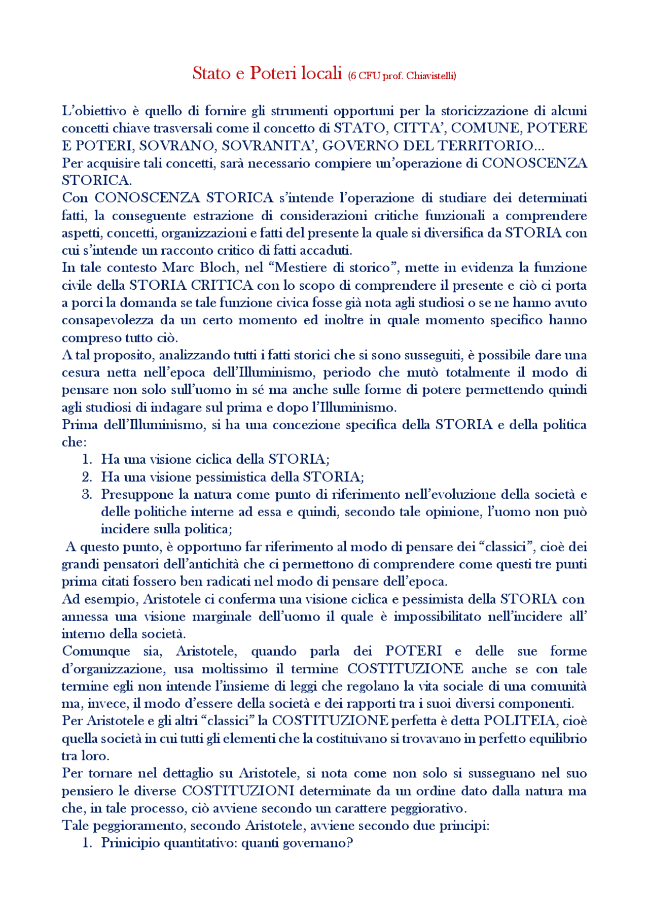 Appunti Stato E Poteri Locali Aa 20202021 Docsity