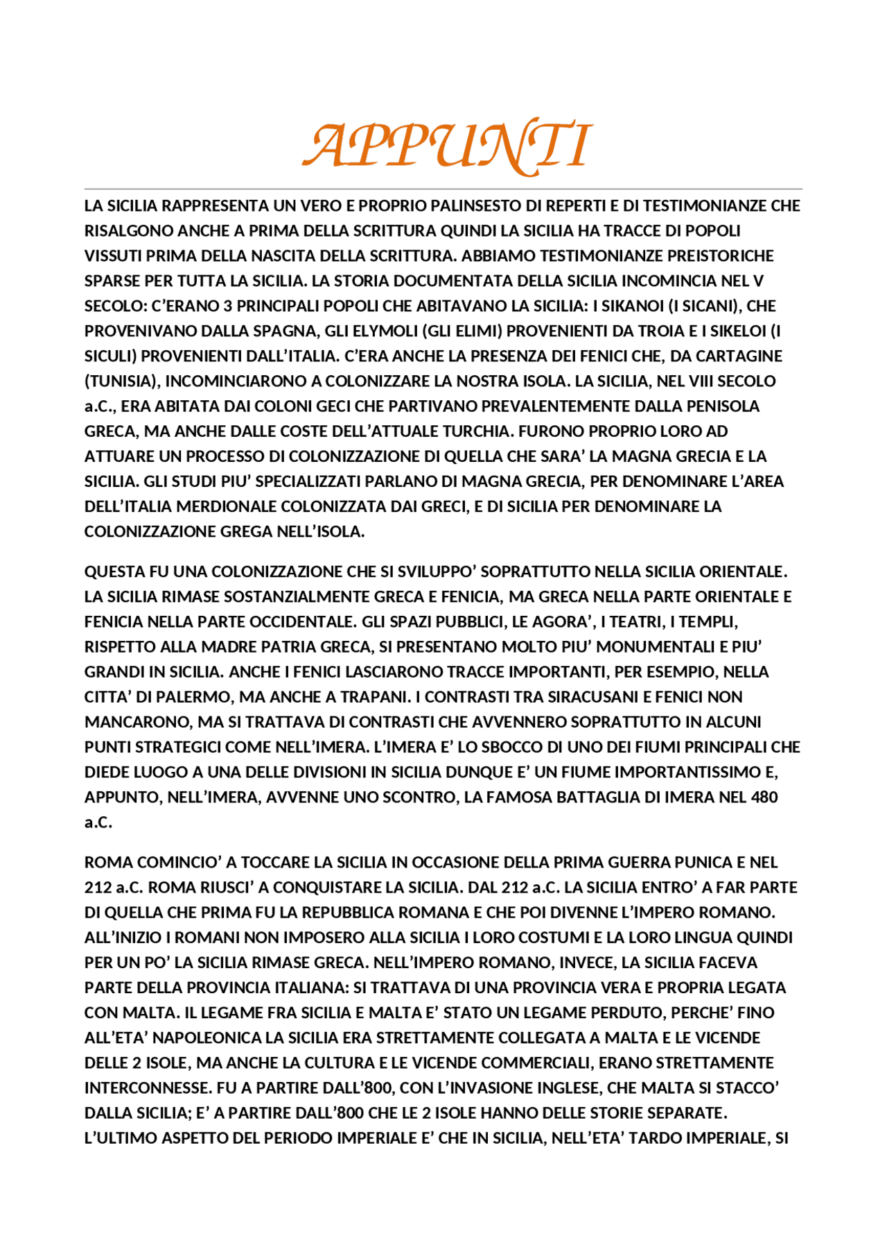 Appunti Completi Di Storia Della Sicilia In Età Moderna Docsity