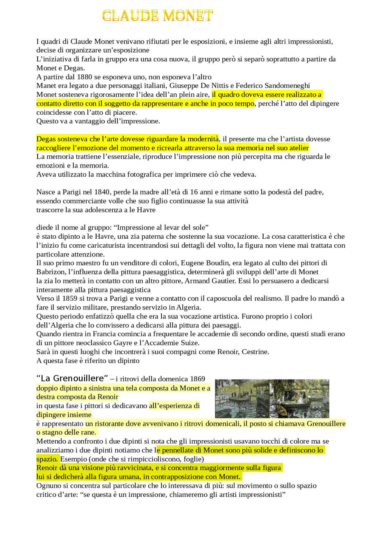 Appunti Storia Dellarte Docsity