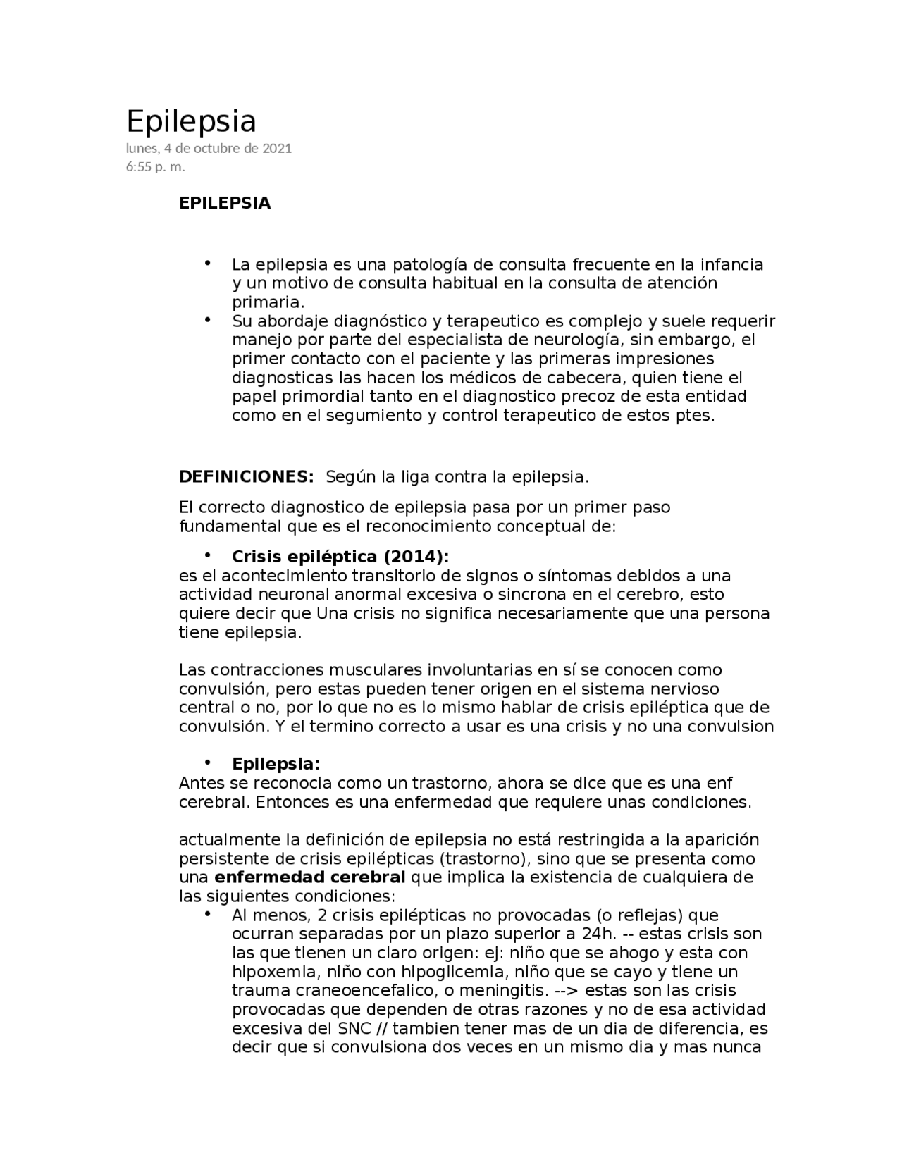Epilepsia Diagnostico Y Manejo Docsity