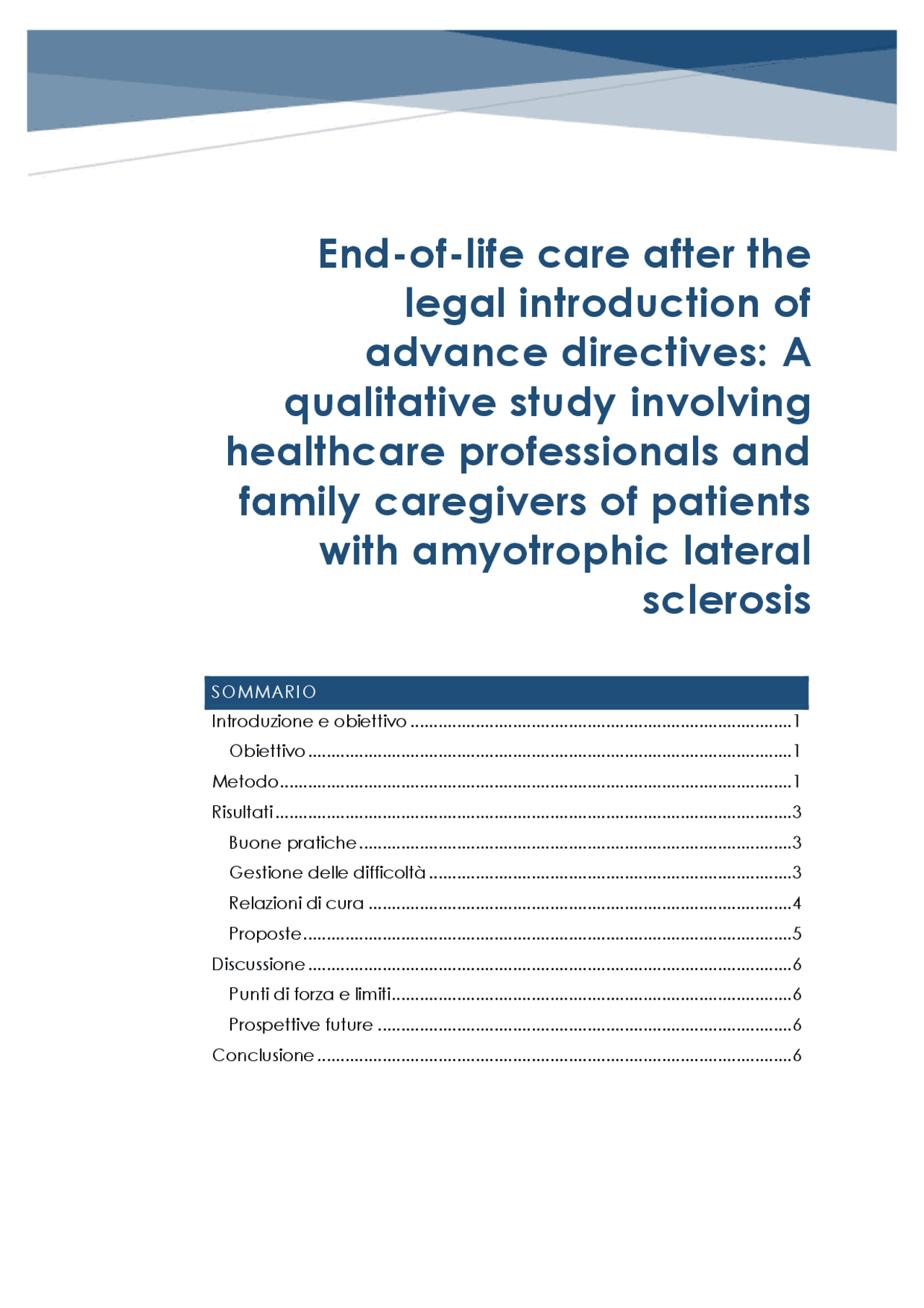 End-of-life care after the legal introduction of advance directives ...