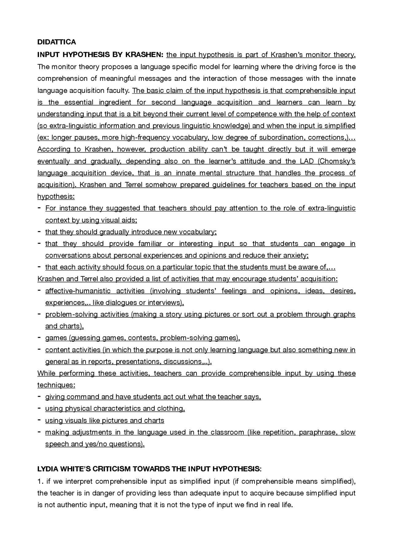 Riassunto Idee Chiave Del Corso 2021 Docsity