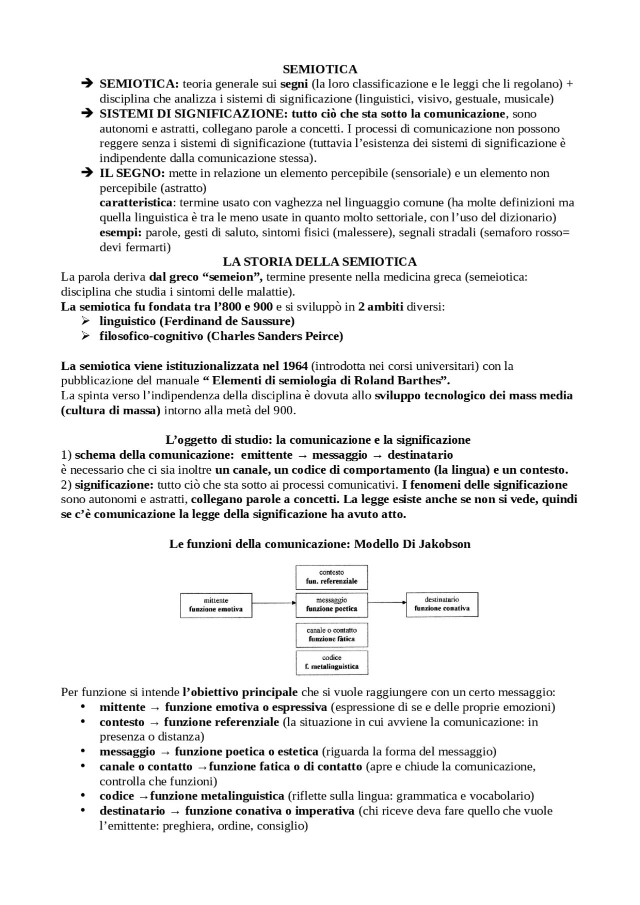Riassunto Di Semiotica Docsity