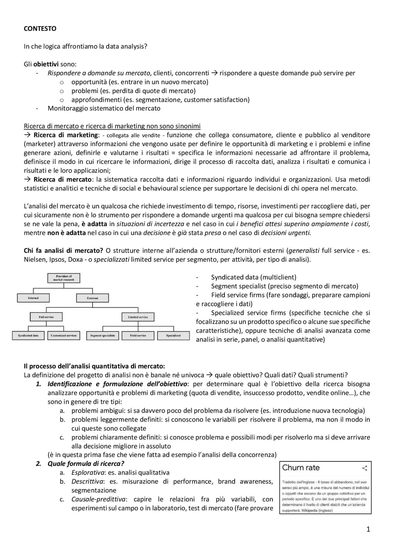 DATA ANALYSIS - appunti lezione integrati con libro, slides, esercizi su software - Docsity