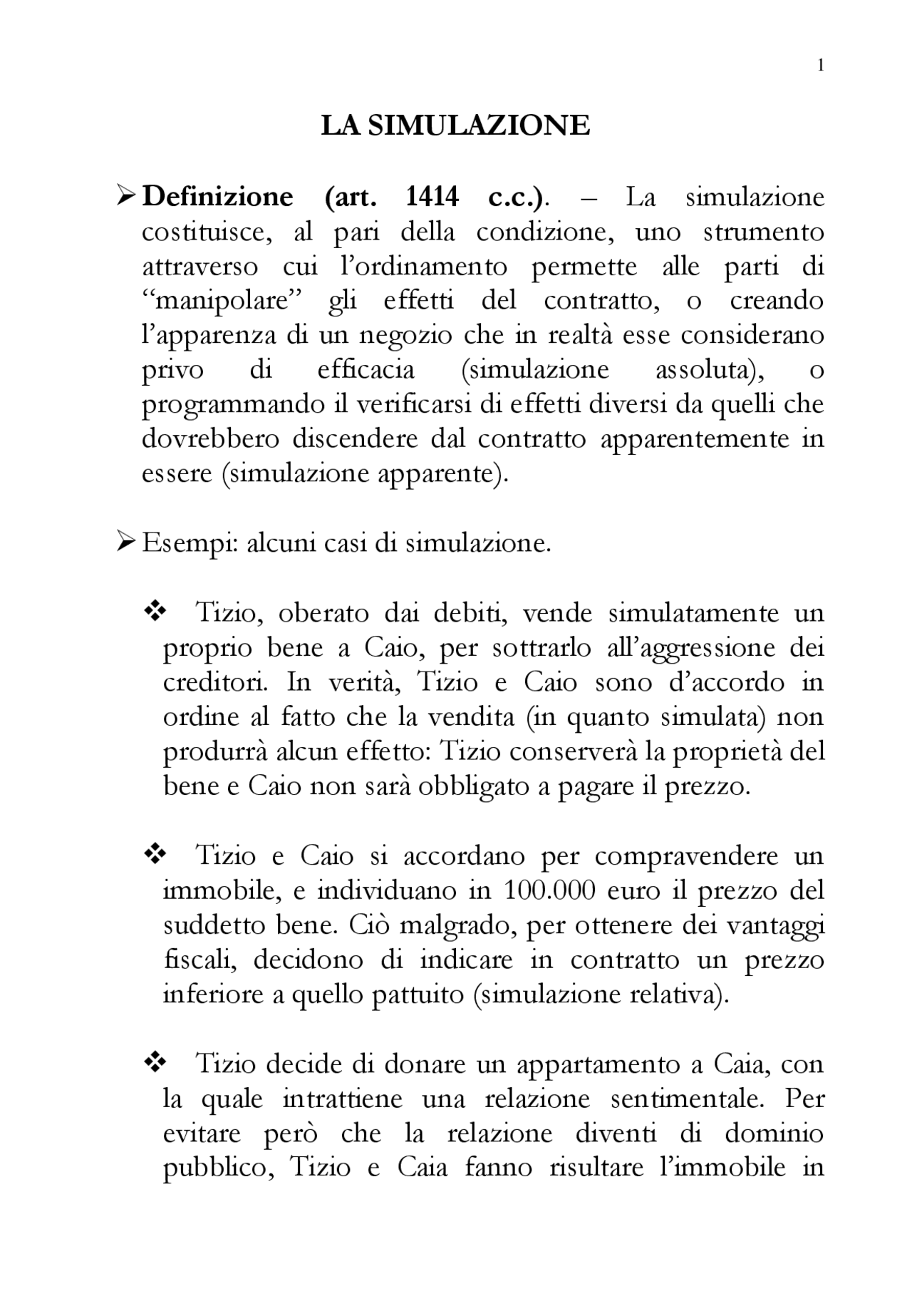 La Simulazione Docsity