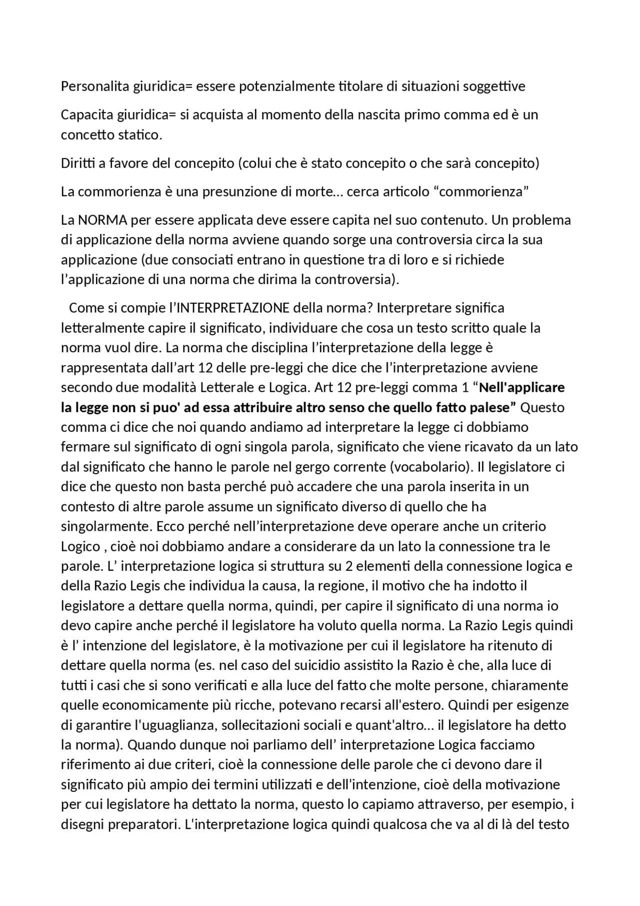 Tutto Sulla Norma Scritta Docsity