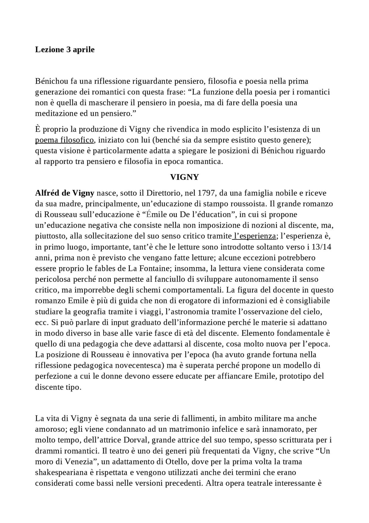 Letteratura Francese 3 Docsity