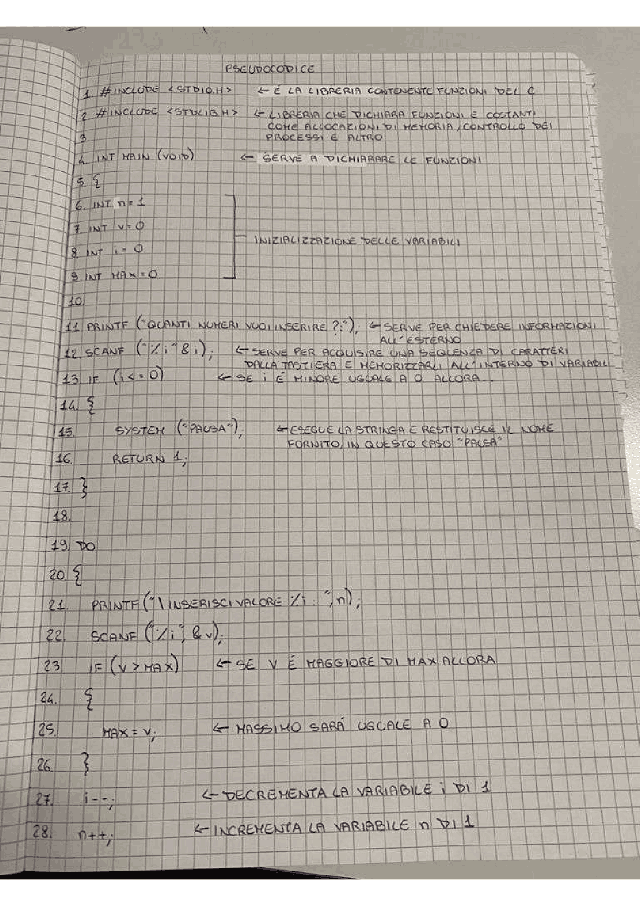 Algoritmi Linguaggio C Prove Desame Di Sistemi Di Elaborazione Dell