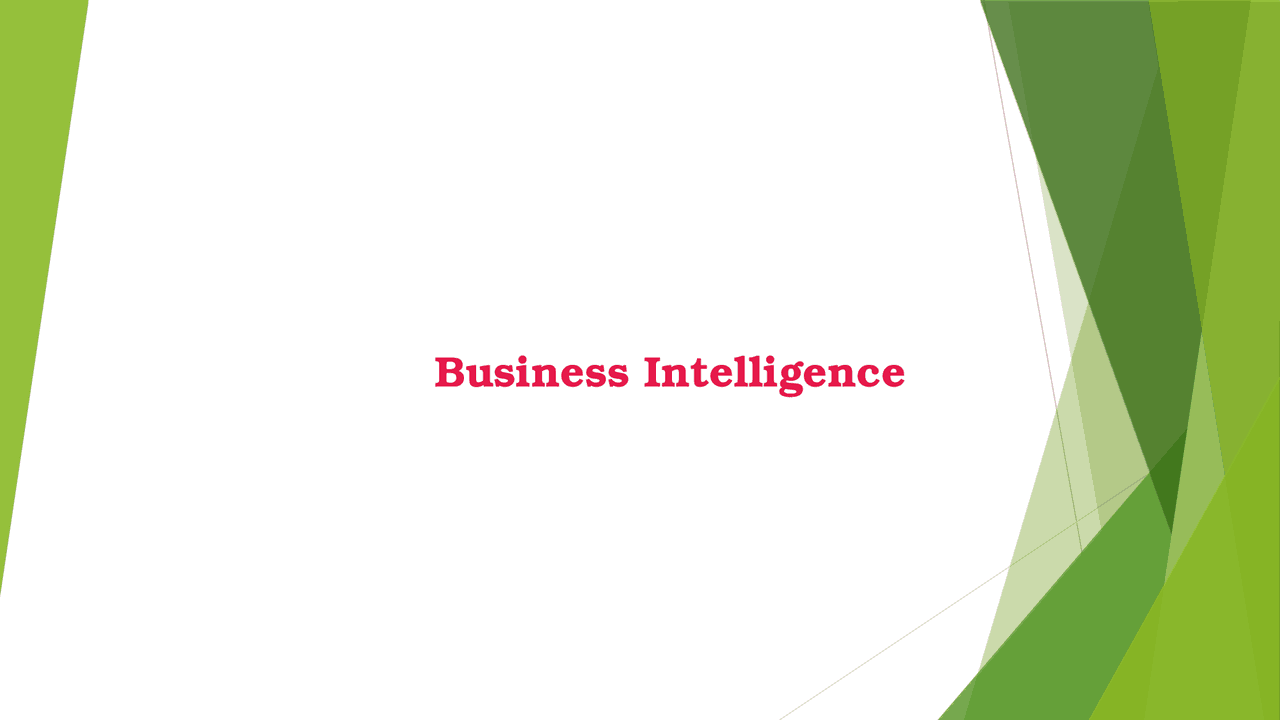 Business Intelligence And Analytics Docsity