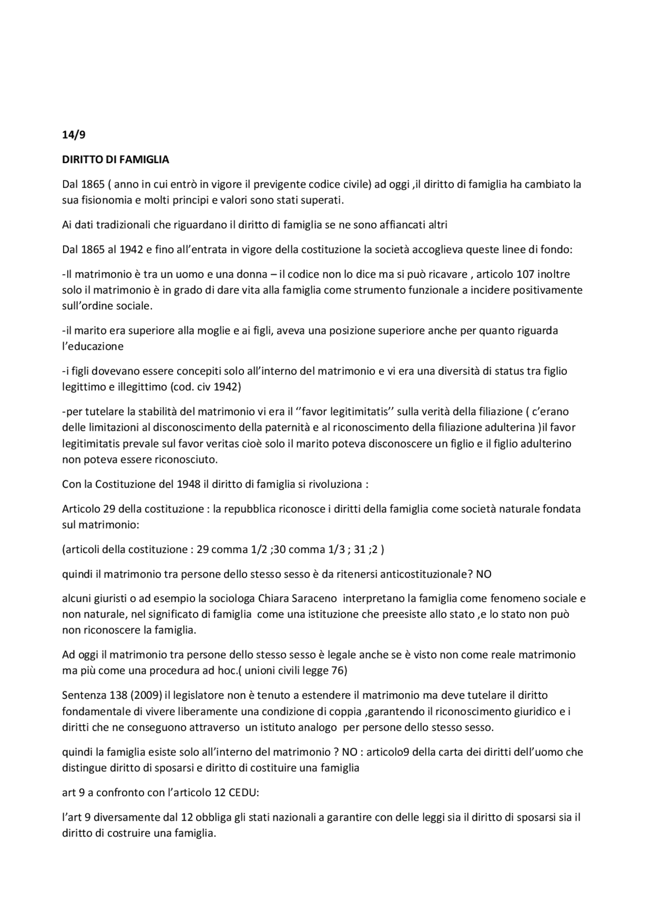 Diritto Privato Per Servizio Sociale Docsity